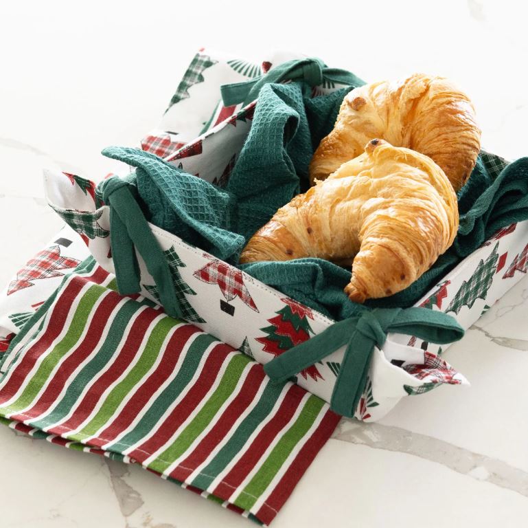 Candy Stripe Tea Towel Bread Basket Set – Hartzog Gifts & Fine Jewelers