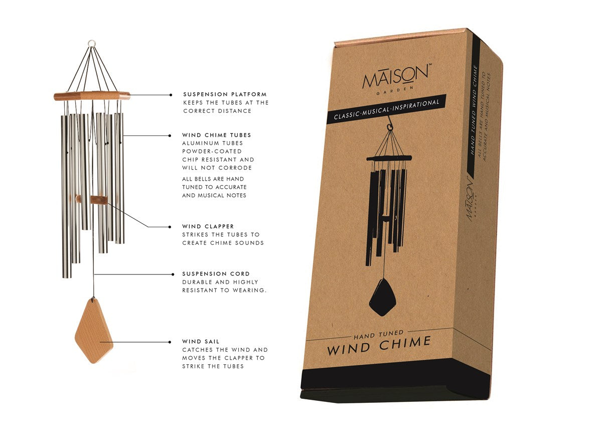 Hand Tuned Windchime, Silver Bells – Hartzog Gifts & Fine Jewelers